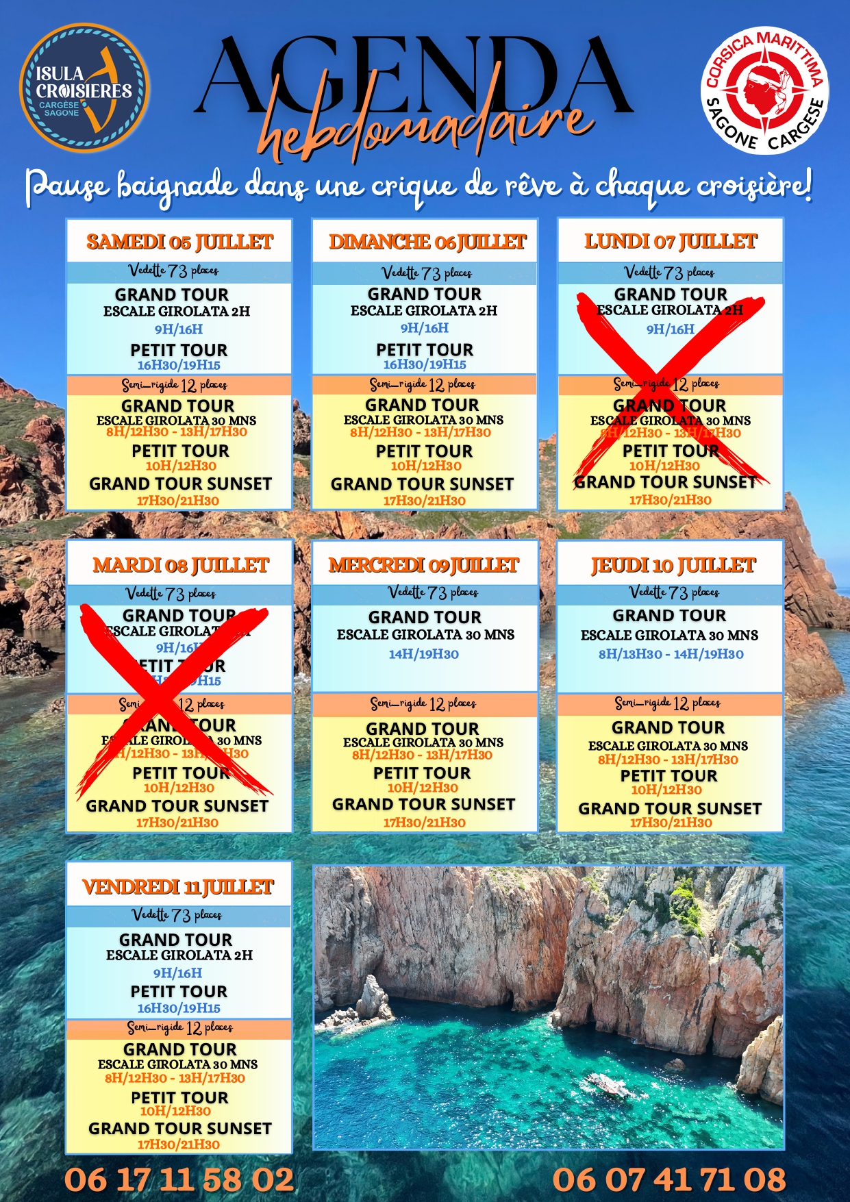 Promenades en mer avec Isula Croisières et Corsica marittima sagone ...